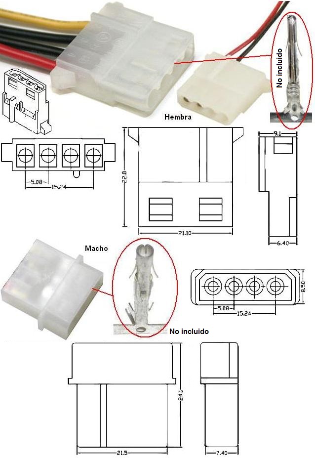 Conectores IDC/IDE 4 pin